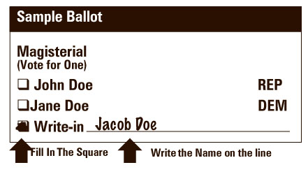 How to do a Write in vote – McCreary Journal